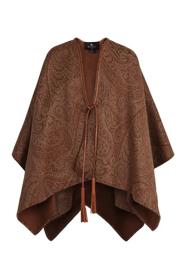 Etro Wool And Cashmere Jacquard Cloak