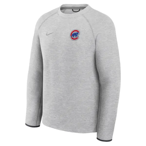 Nike Chicago Cubs Mlb Tech Fleece Pullover Crew - Grey