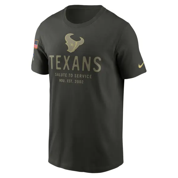 Nike Houston Texans Salute To Service Sideline Primary Edge Dri-fit Nfl T-shirt
