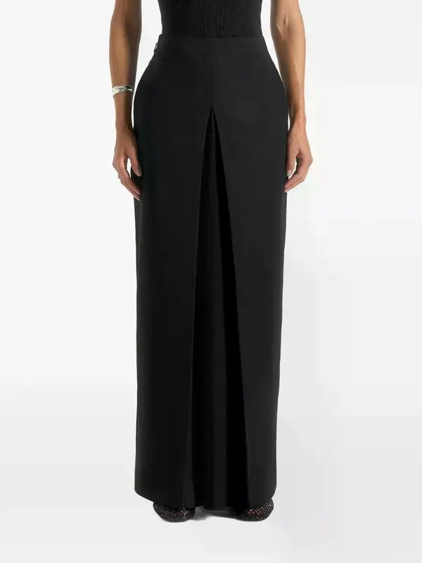 Manière De Voir Regine Box-pleat Maxi Skirt - Black