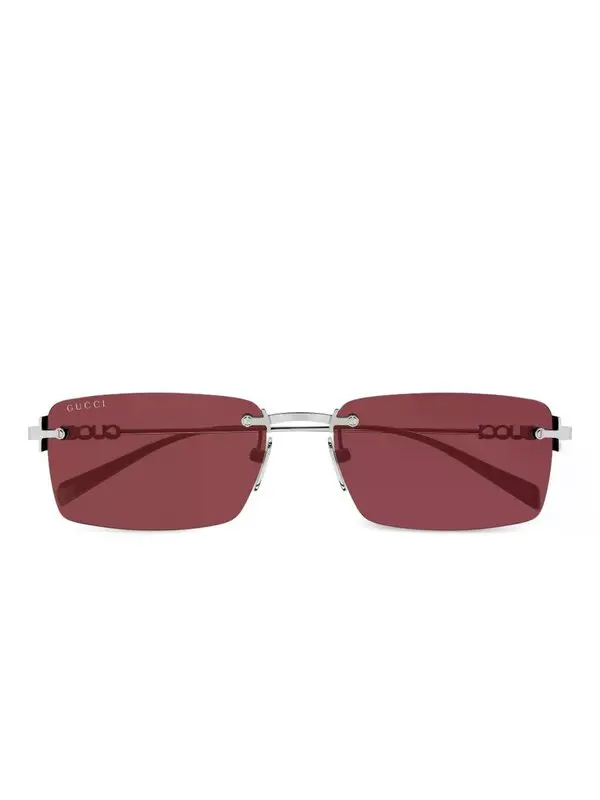 Gucci Logo Rectangle Sunglasses