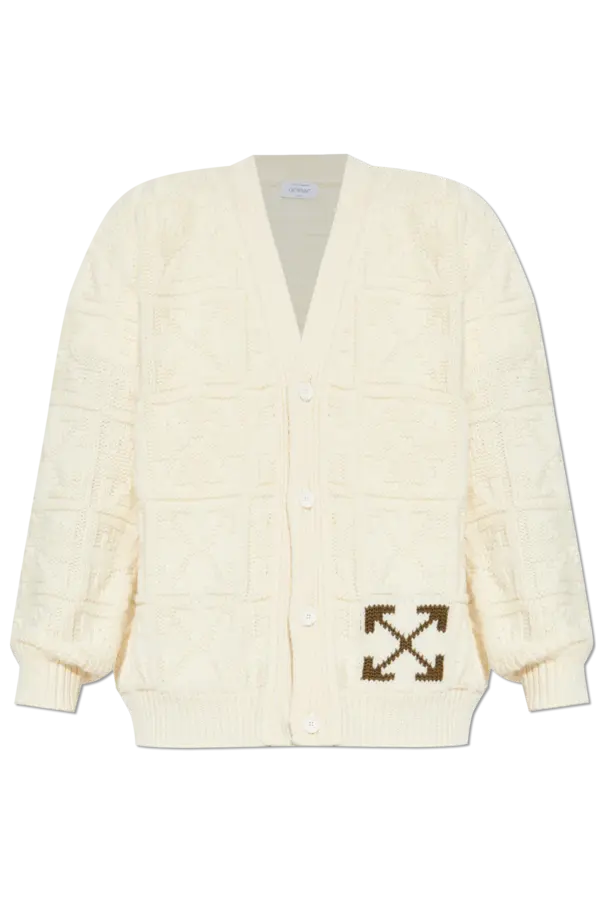 Off-White Wool Cardigan - Cream