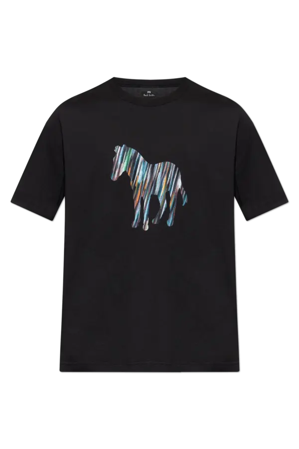 Paul Smith T-shirt With A Colorful Print - Black