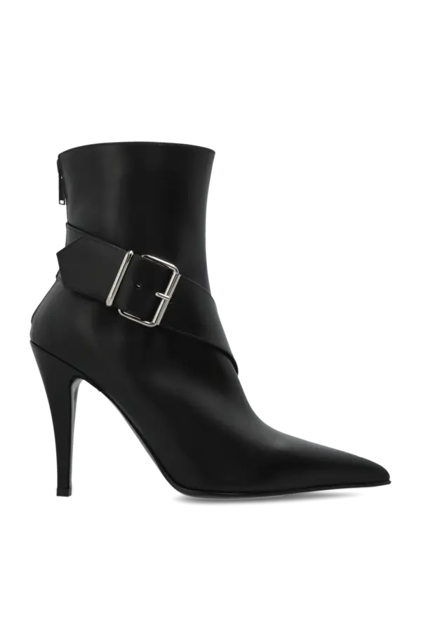 Alexander McQueen Heron Heeled Ankle Boots - Black