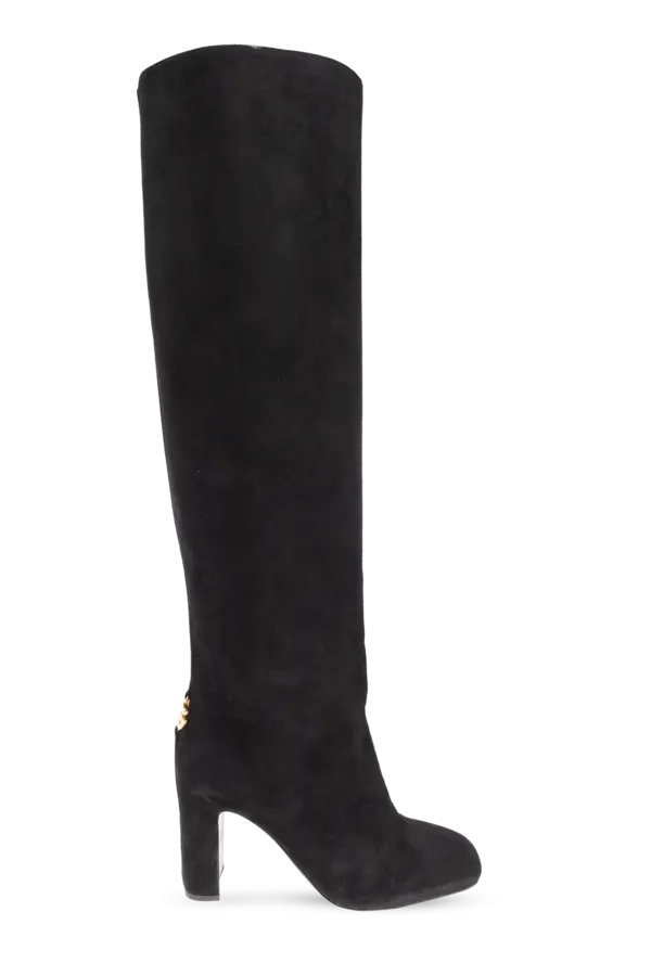 Dolce & Gabbana Knee-high Suede Heeled Boots