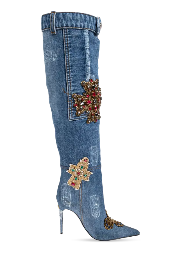 Dolce & Gabbana Heeled Embellished Boots