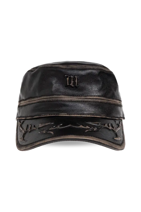 MISBHV Faux Leather Military Cap