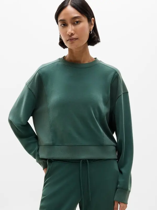 Athleta Seasoft Rib Crewneck Sweatshirt