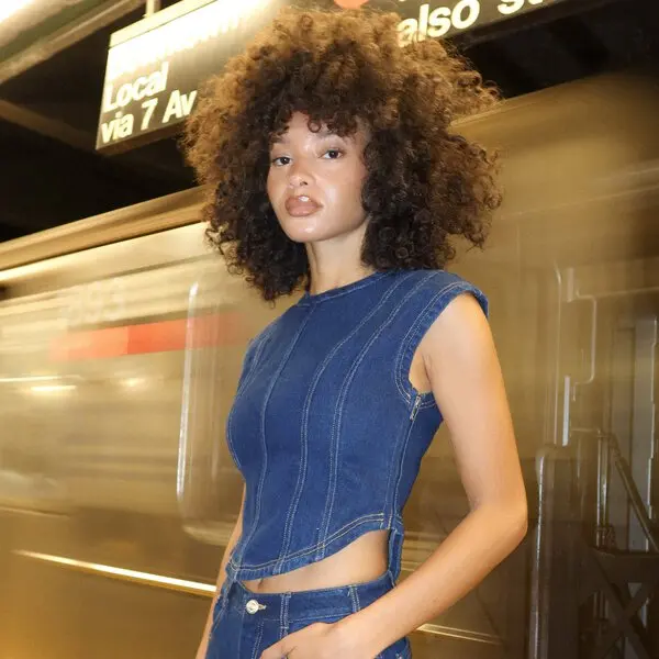 Lounge Fitted Denim Top