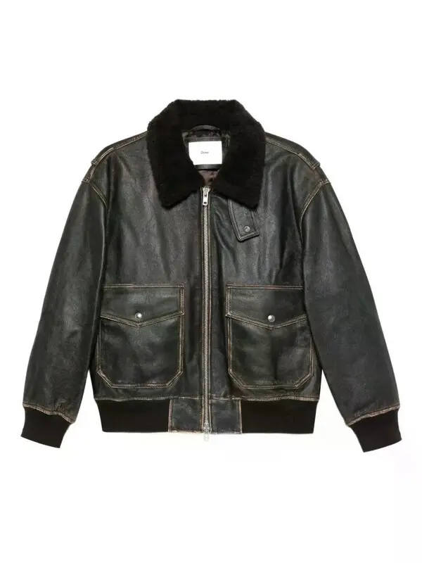DUNST Brushed Leather Biker Jacket