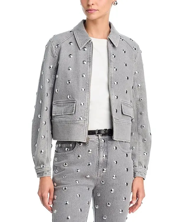 Cinq À Sept Harriet Studded Denim Jacket