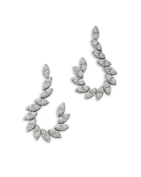 Roberto Coin 18k Marquesa Diamond Swirl Drop Earrings