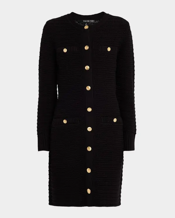 TOCCIN Darla Textured Knit Mini Dress