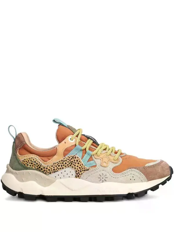 FLOWER MOUNTAIN Yamano Panelled Sneakers - Orange