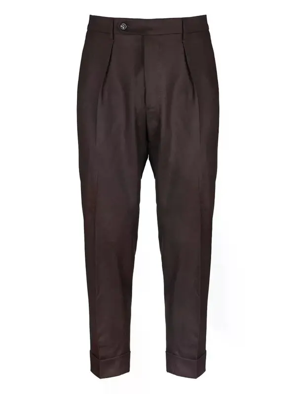 BERWICH Chiaia Pleated Trousers - Brown