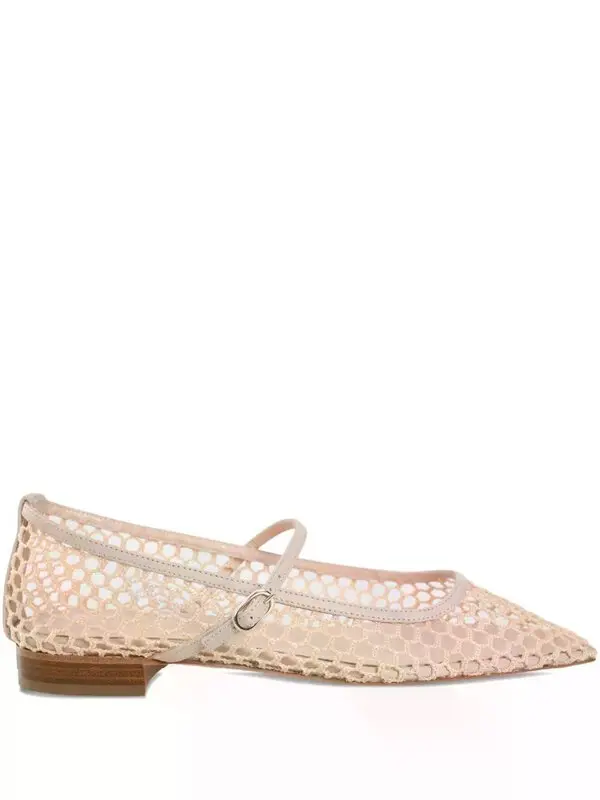 ANDREA WAZEN Net Strap Ballerinas