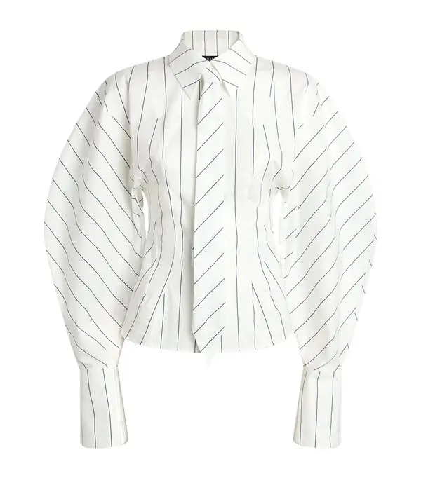 A.W.A.K.E. Mode Cotton Poplin Striped Shirt