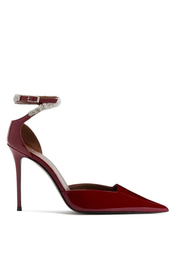 GIUSEPPE ZANOTTI Elenie 105 Patent Pumps - Red