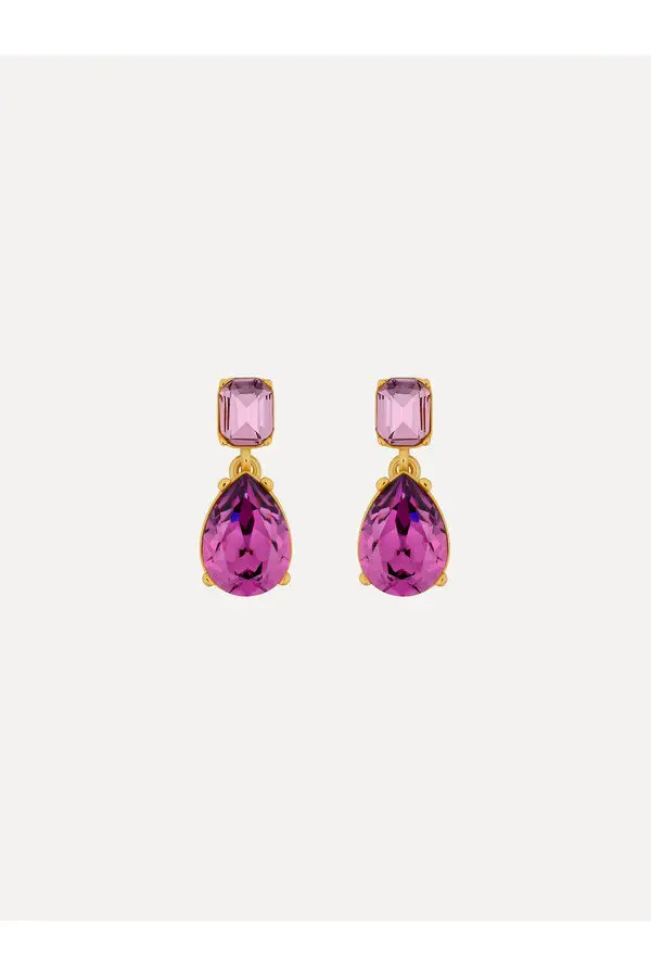 Oscar De La Renta Crystal Drop Earrings