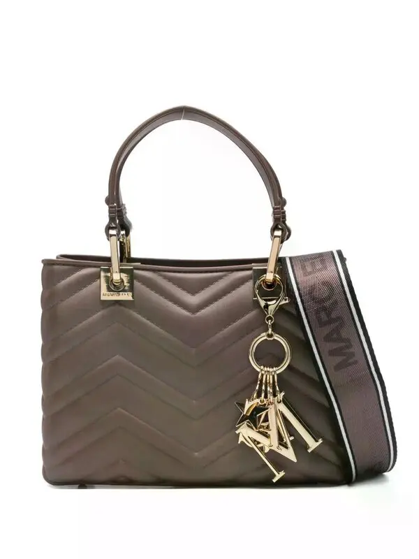 MARC ELLIS Quilted Crossbody Bag With Logo Charm