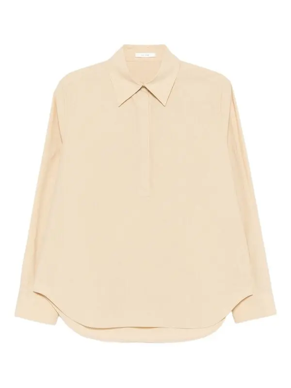 THE ROW Margan Cotton Shirt - Beige