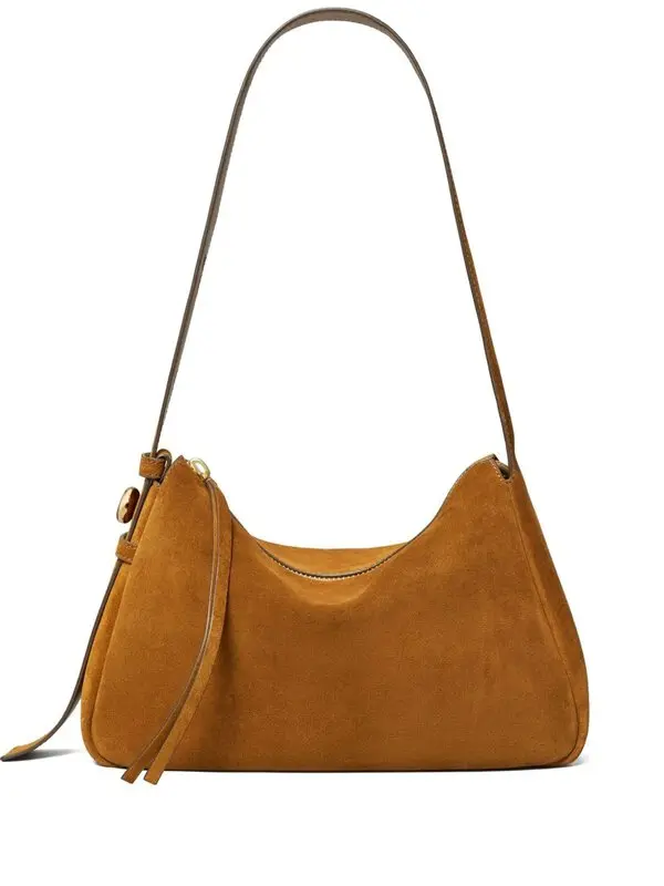 Tory Burch Romy Suede Shoulder Bag - Brown