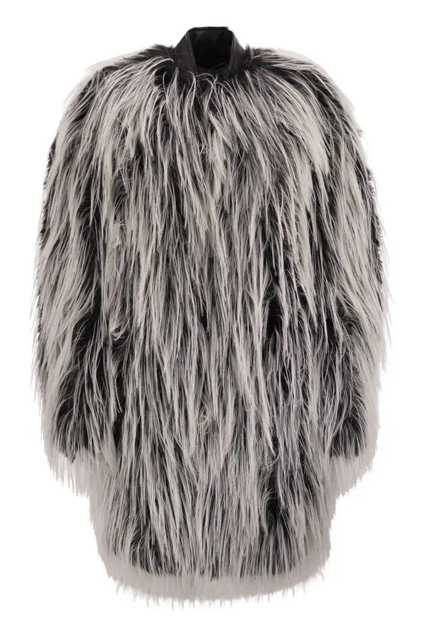 Sportmax Oversized Two-tone Furry Jacket