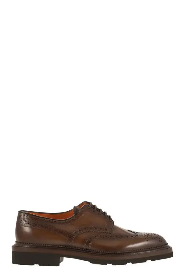 Santoni Lace-up Derby Brogue