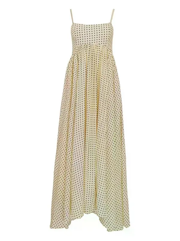 AZLEE Rachel Polka-dot Midi Dress