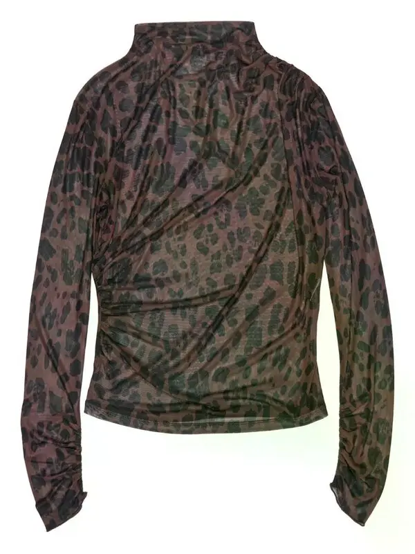 Bimba Y Lola Leopard Long-sleeve Blouse
