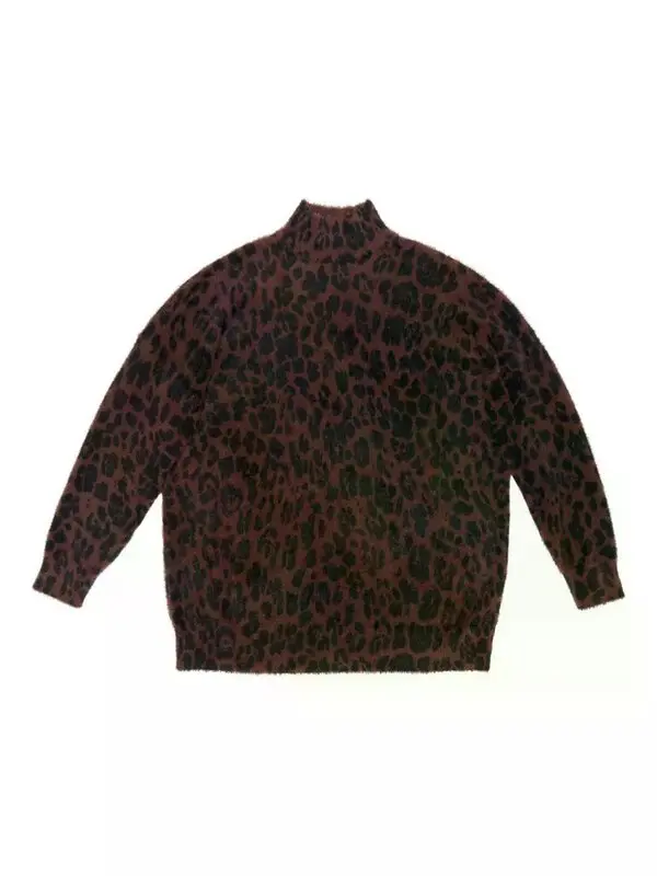 Bimba Y Lola Leopard-print Long Sleeve Sweater