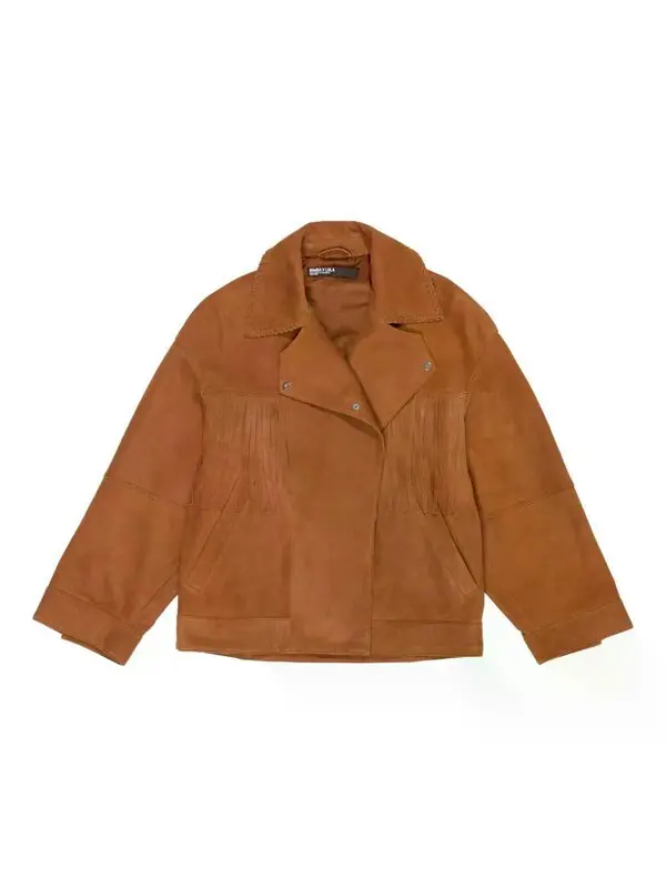 Bimba Y Lola Fringe-detailed Leather Jacket