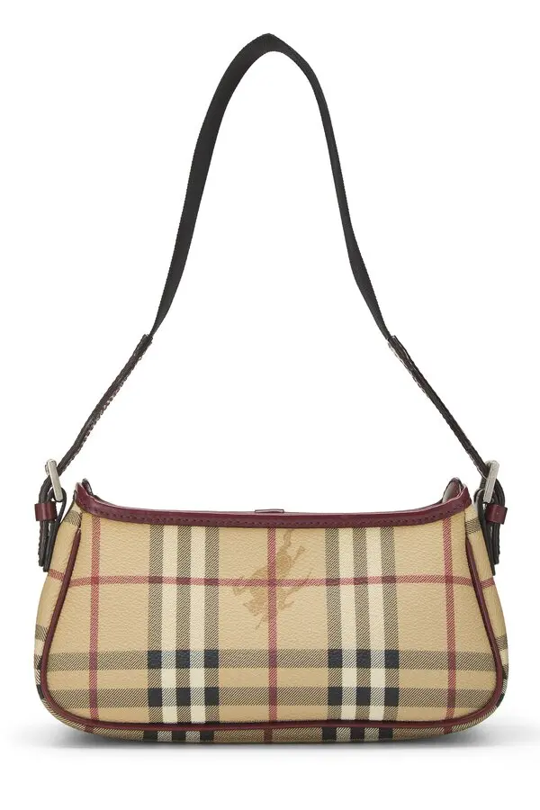 Burberry Haymarket Check Canvas Mini Shoulder Bag