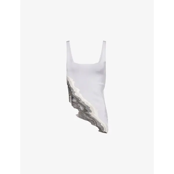 GRACE LING Flame Graphic-print Stretch-knit Tank Top