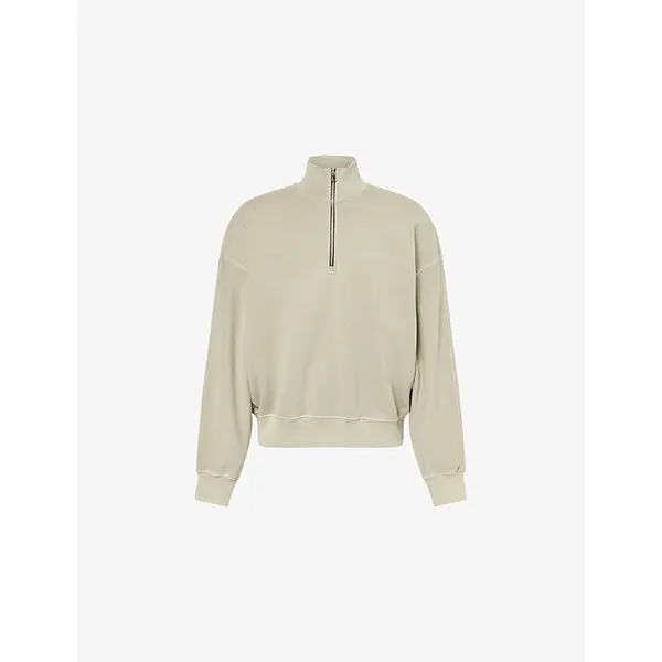 AGOLDE Idris Quarter-zip Knitted Cotton Jumper