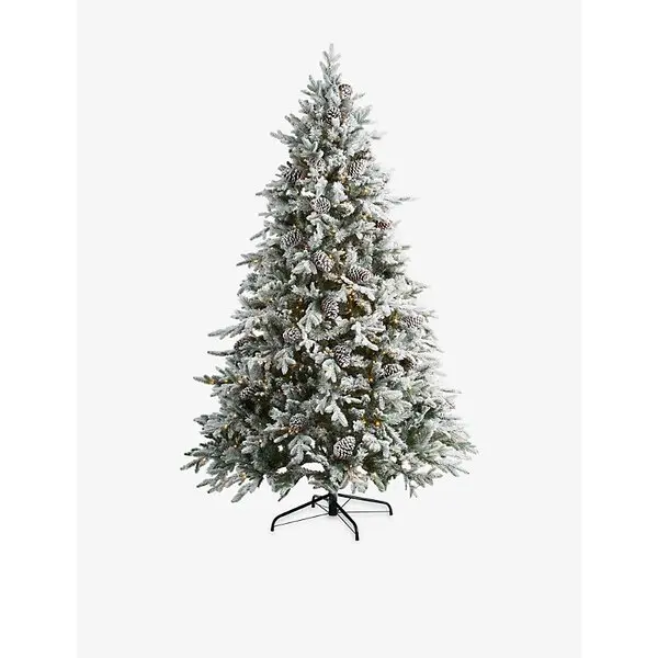 SELFRIDGES EDIT Pre-lit Frosted Winterfold Artificial Christmas Tree 7.5ft