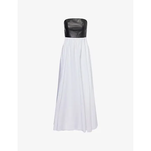 Gabriela Hearst Lehti Corset Linen Midi Dress