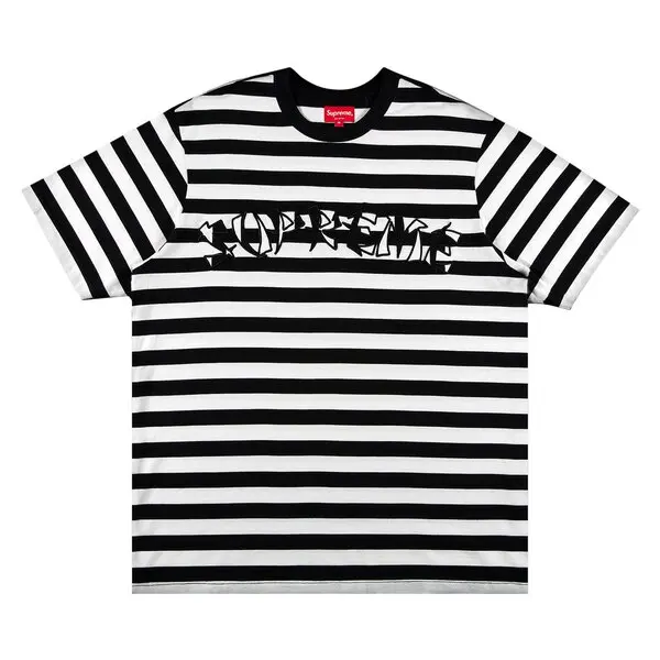 Supreme Stripe Appliqué Short-sleeve Top