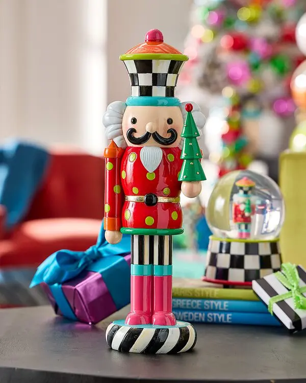MACKENZIE-CHILDS Confetti Christmas Nutcracker Figure