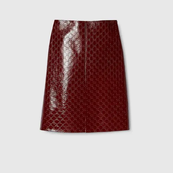 Gucci Gg Embossed Mid-length Skirt