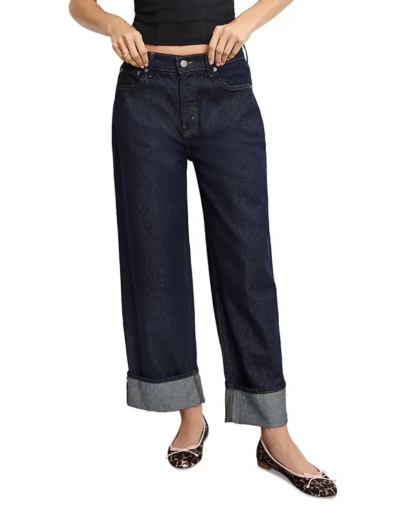 Good American Good Standard Baggy Cuffed Jeans
