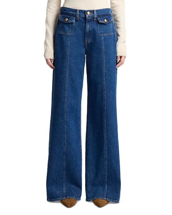 7 For All Mankind High Rise Flared Leg Jeans - Artifact