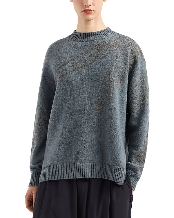 Emporio Armani Embroidered Dragonfly Pullover Sweater