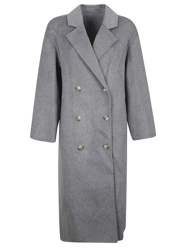 Loulou De Saison Borneo Lds Long Coat - Grey