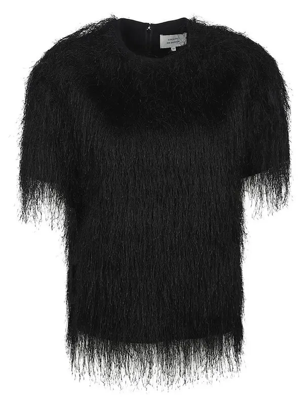 Loulou De Saison Zaro Short Sleeve Top - Black