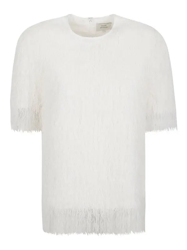 Loulou De Saison Zaro Short Sleeve Top - White