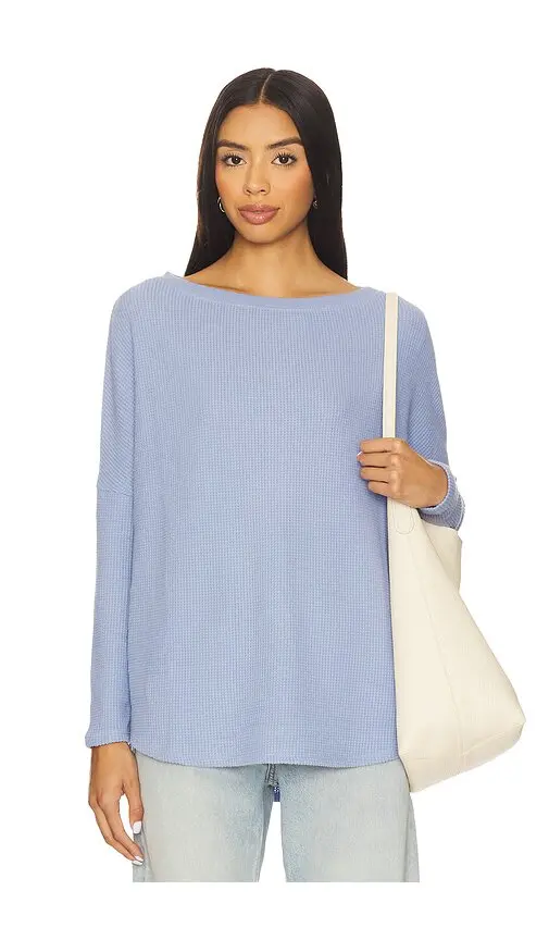 Free People We The Free Latte Blues Thermal Top