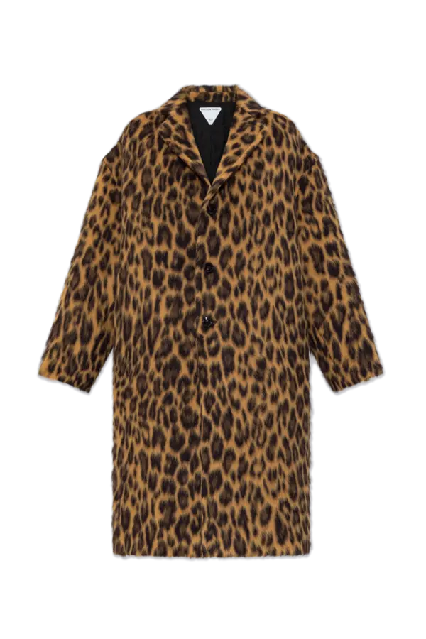 Bottega Veneta Animal Print Wool Coat