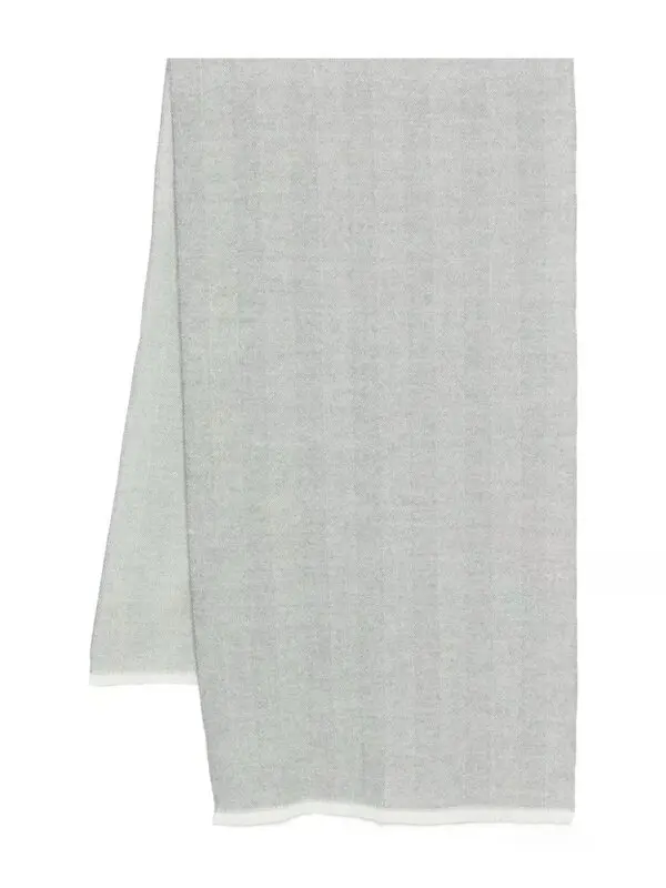 Corneliani Herringbone Scarf - Grey