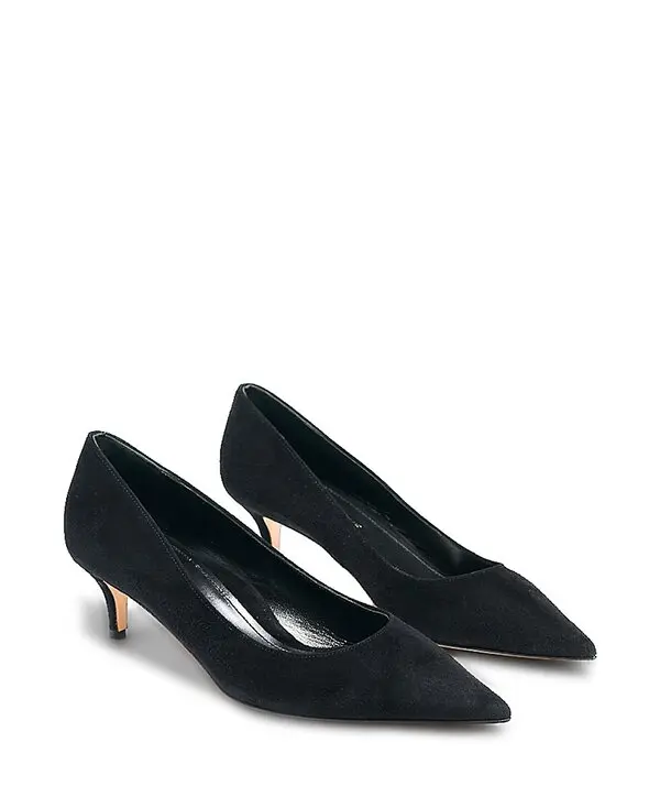 Marion Parke Classic Suede 45 Pump - Black